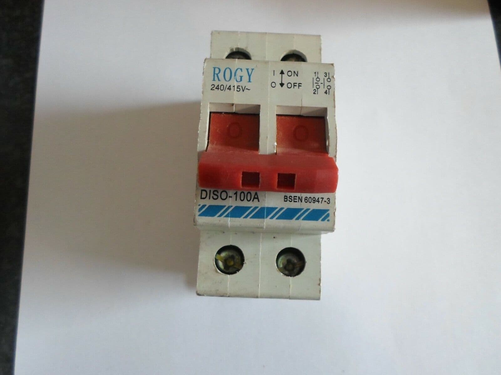 ROGY 100 AMP DISO-100A DOUBLE POLE MAIN SWITCH ISOLATOR