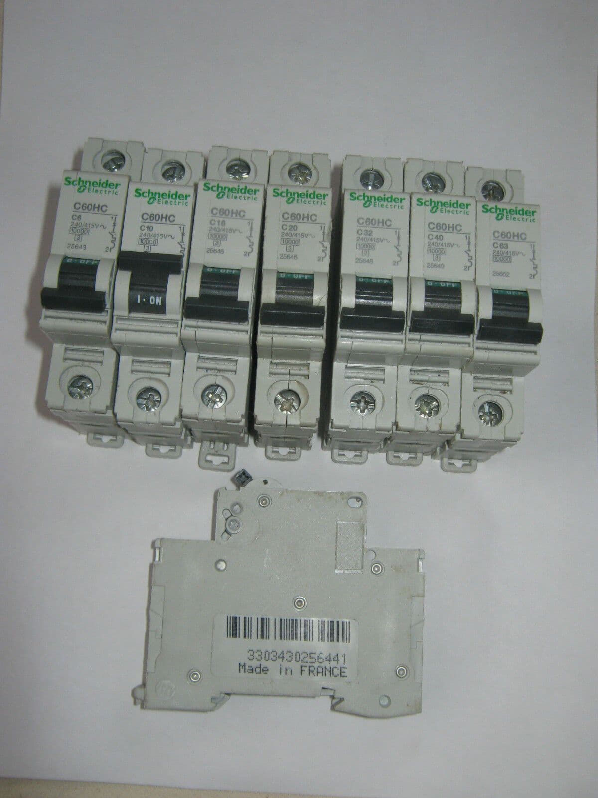 SCHNEIDER C60HC C6 C10 C16 C20 C32 C40 C63 10KA SINGLE POLE MCB CIRCUIT BREAKERS