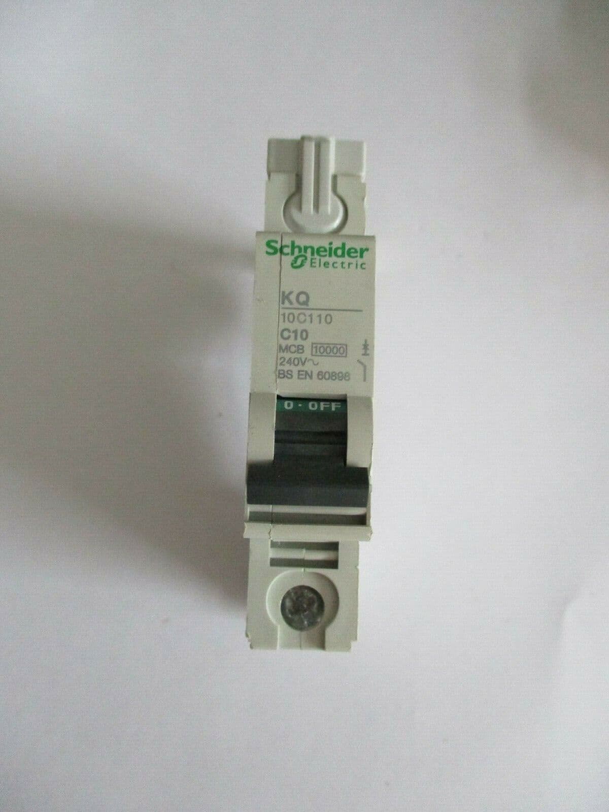 SCHNEIDER ELECTRIC KQ 10C110 C10 10 AMP 10 KA SINGLE POLE MCB CIRCUIT ...