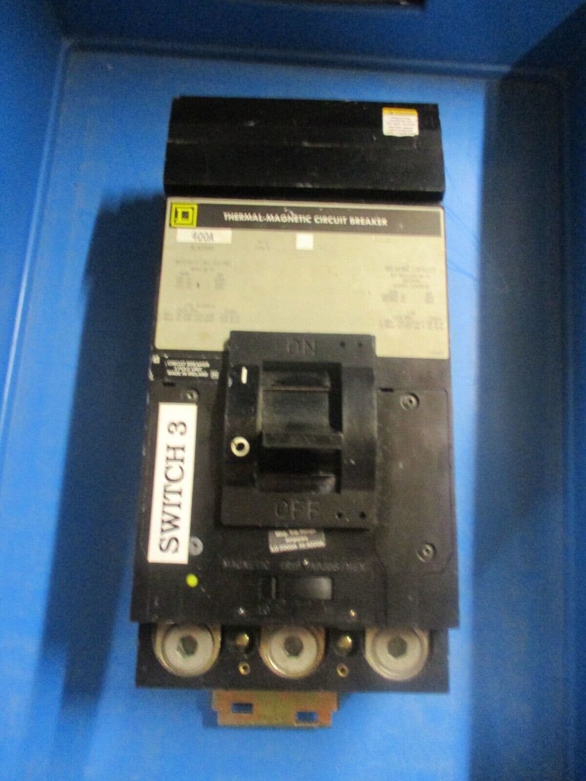 SQUARE D 400 AMP SLA3400 SERIES 4 ADJUSTABLE 3 PHASE MCCB CIRCUIT BREAKER