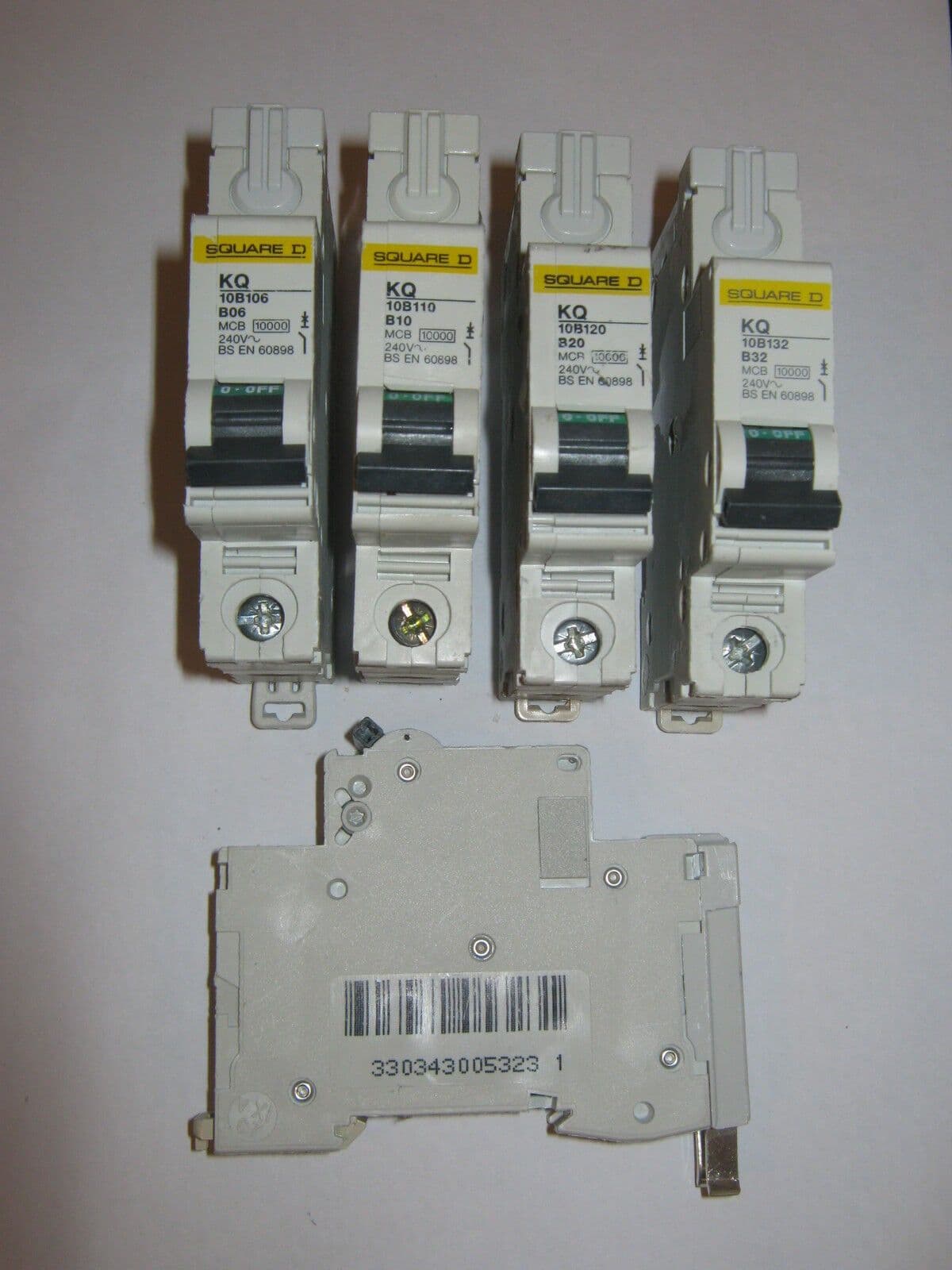 SQUARE D KQ B3 B6 B10 B16 B20 B32 B40 B63 SINGLE POLE MCB CIRCUIT BREAKERS