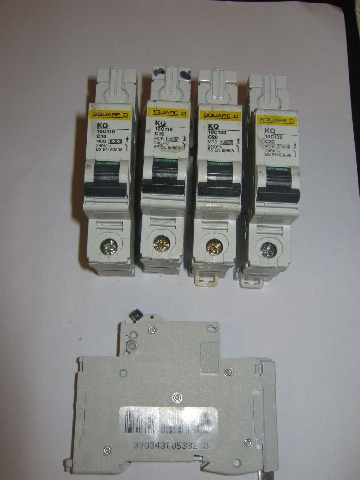 SQUARE D KQ C6 C10 C16 C20 C25 C32 C40 C63 SINGLE POLE MCB CIRCUIT BREAKERS