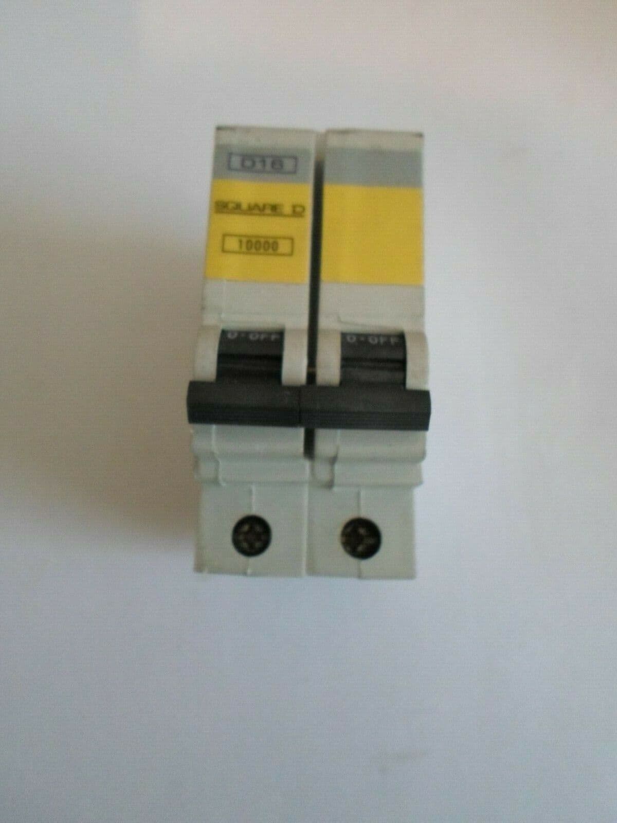 SQUARE D QOE D16 16 AMP 10 KA QO216ED10 DOUBLE POLE MCB CIRCUIT BREAKER