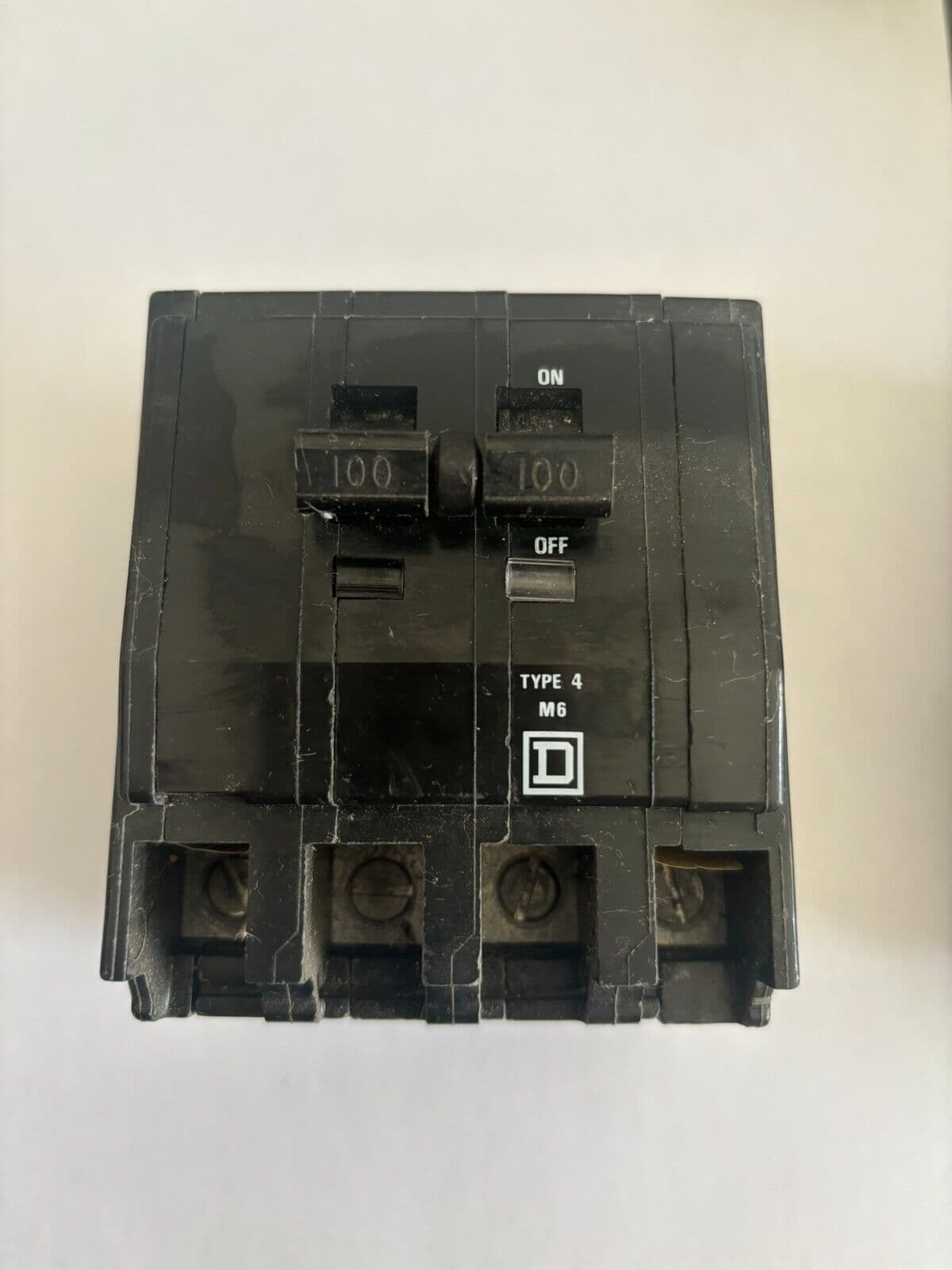 SQUARE D QOH-X 100 AMP M6 TYPE 4 4 POLE 3 PHASE MCB CIRCUIT BREAKER