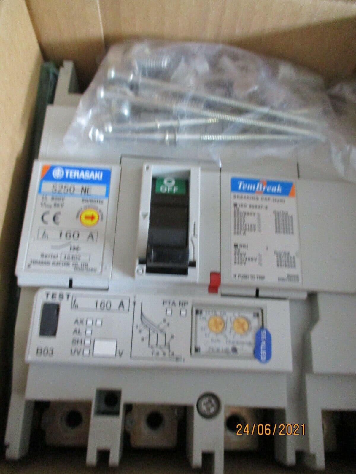 TERASAKI TEMBREAK S250-NE 160A 4 POLE MCCB CIRCUIT BREAKER