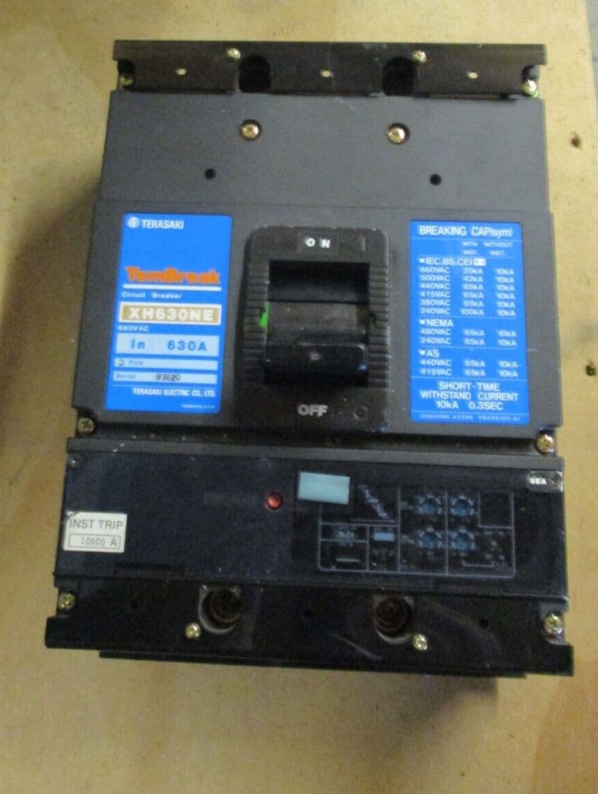 TERASAKI TEMBREAK XH630NE 630 AMP 3 POLE MCCB CIRCUIT BREAKER
