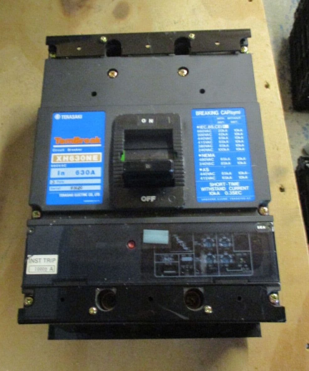 TERASAKI TEMBREAK XH630NE 630 AMP 3 POLE MCCB CIRCUIT BREAKER