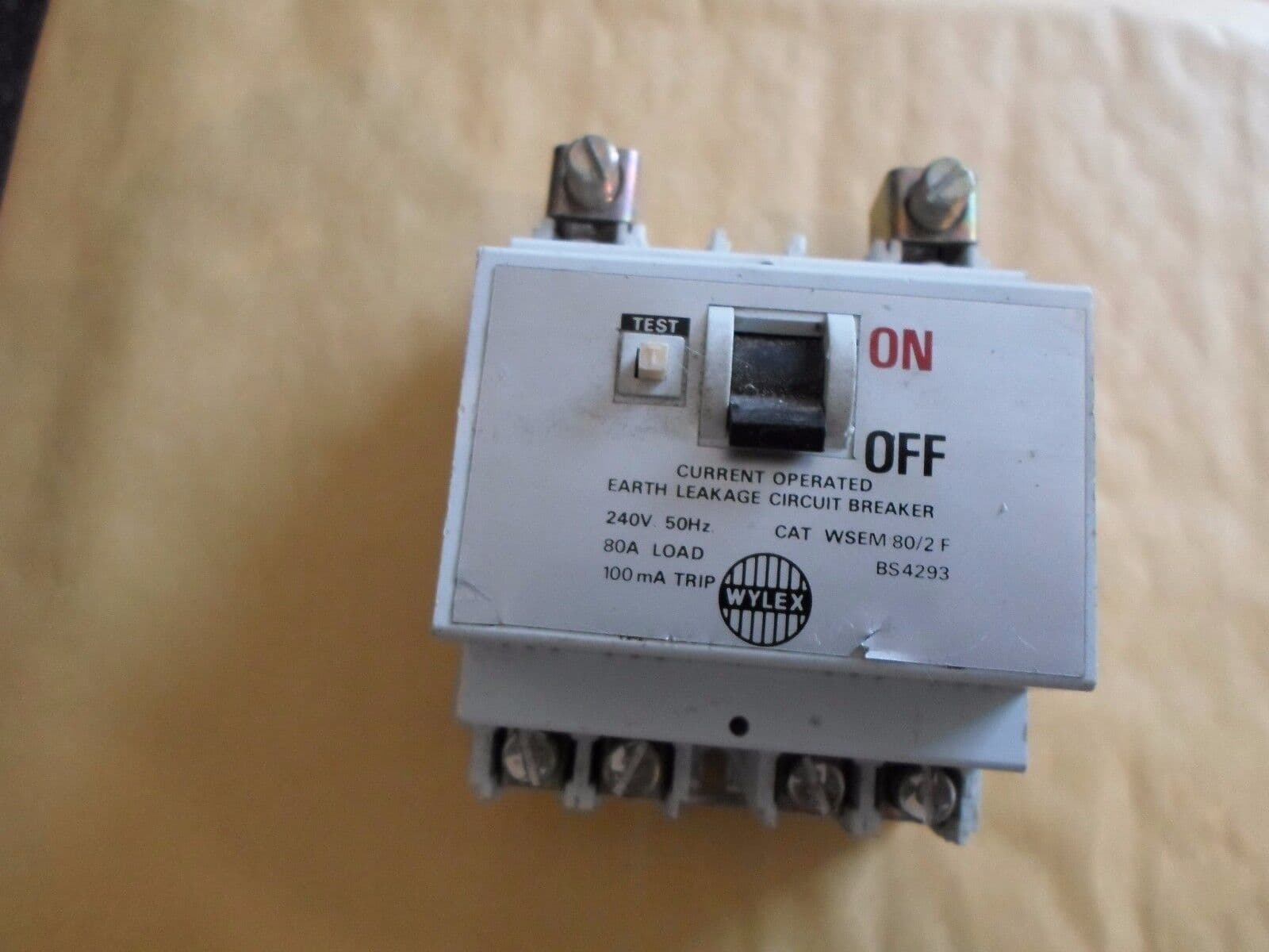 WYLEX 80 AMP 100mA WSEM 80/2F ELCB CIRCUIT BREAKER