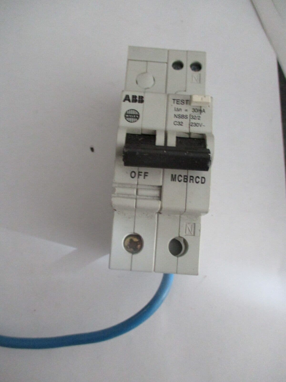 WYLEX ABB C32 32 AMP 30mA NSBS32/2 MCB/RCBO COMBINATION CIRCUIT BREAKER