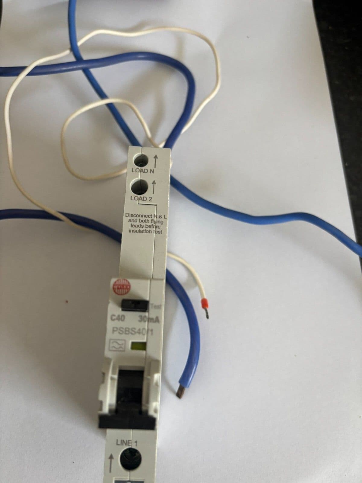 WYLEX C40 40 AMP 30mA PSBS40/1 SINGLE POLE RCBO CIRCUIT BREAKERRECENT MODEL