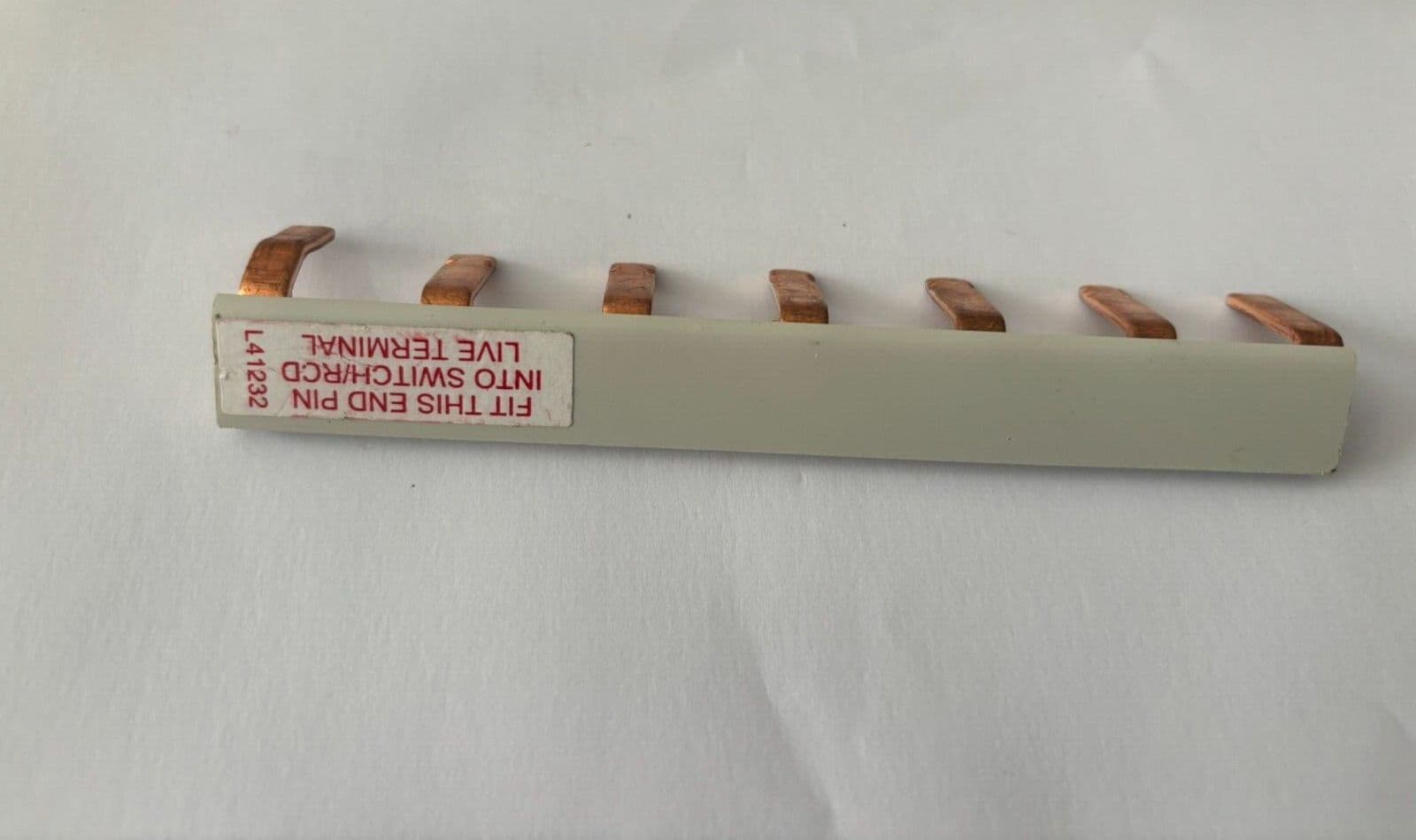WYLEX / CRABTREE / VOLEX 7 WAY COPPER BUSBAR FOR CONSUMER UNIT