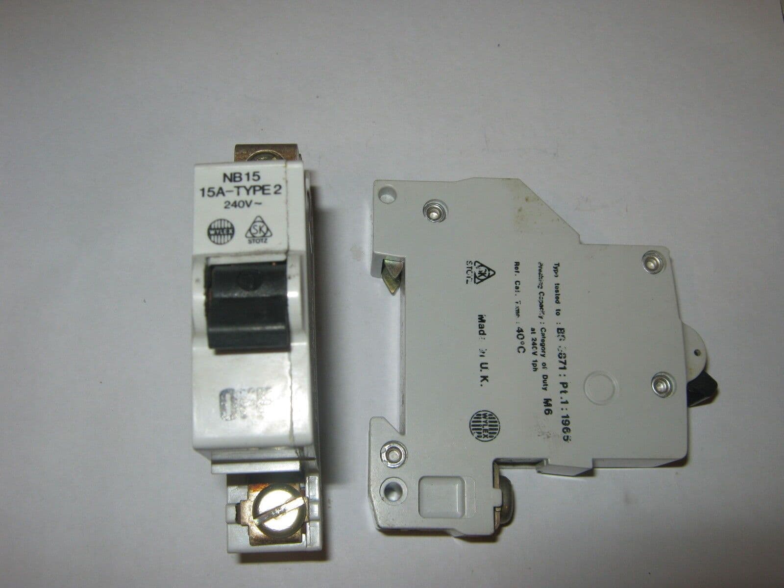 WYLEX NB15 B15 TYPE 2 15 AMP MCB CIRCUIT BREAKER