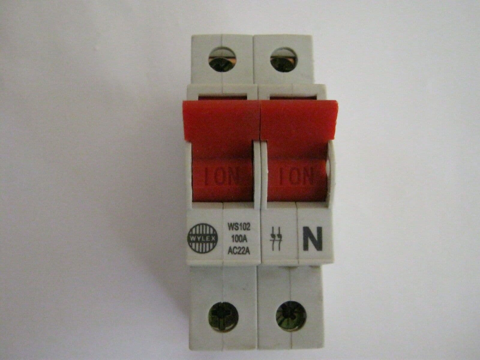 WYLEX WS102 AC22A 100A NH MAIN SWITCH DOUBLE POLE INCOMER CIRCUIT BREAKER