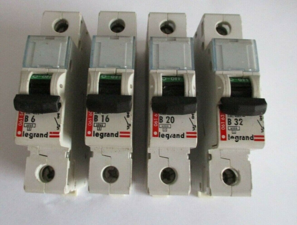 LEGRAND 061 RANGE B6 B10 B16 B20 B32 B40 6KA SINGLE POLE MCB CIRCUIT ...