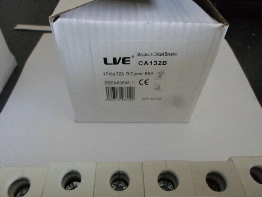LVE B6 B10 B16 B20 B32 B40 B50 B63 6KA SINGLE POLE MCB CIRCUIT BREAKERS