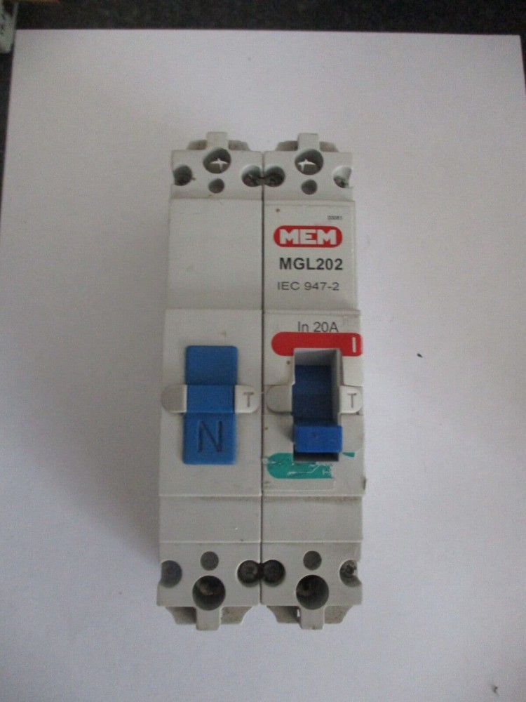 MEM 20 AMP MGL201 MEMSHIELD 2 SINGLE POLE MCCB CIRCUIT BREAKER