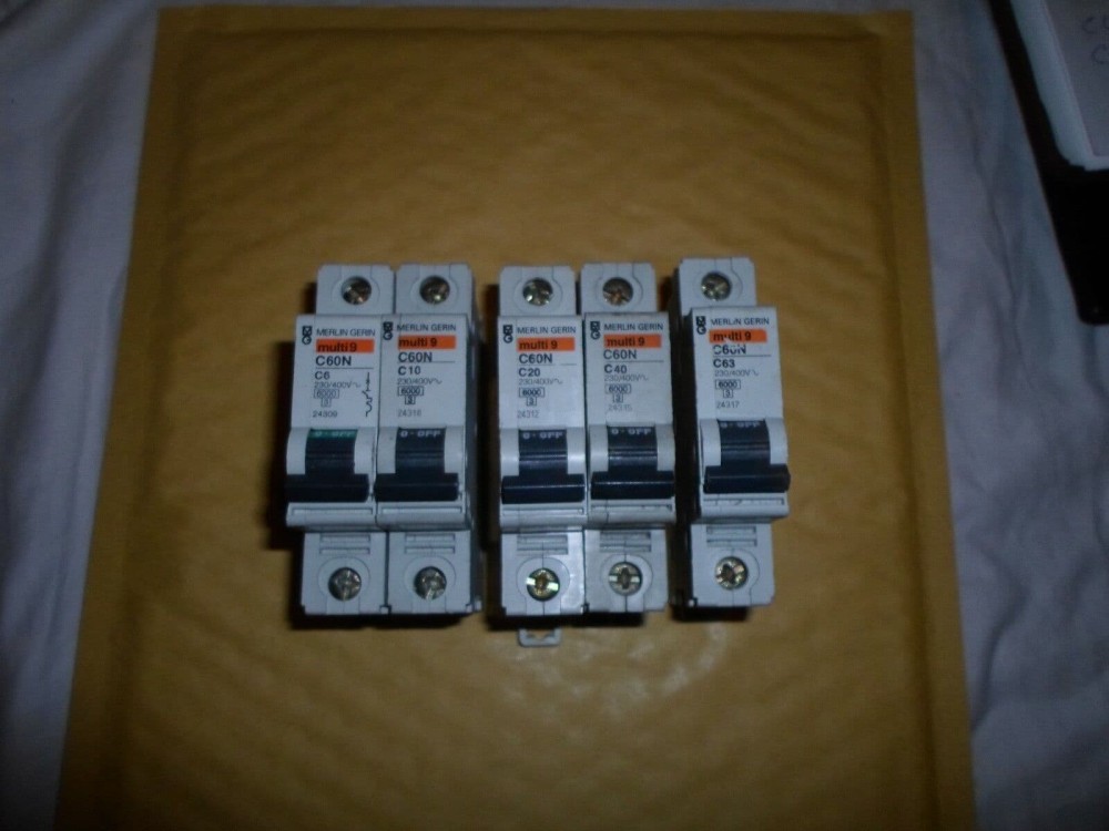 MERLIN GERIN C60N C6 C10 C20 C40 C63 SINGLE POLE 6KA MCB CIRCUIT BREAKERS