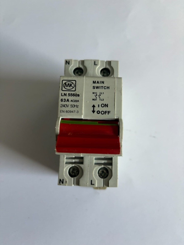 MK 60 AMP LN5560 DOUBLE POLE MAIN SWITCH ISOLATOR