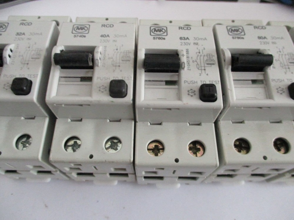 MK ELECTRIC 32 40 63 80 100 AMP 30mA RCD CIRCUIT BREAKERS