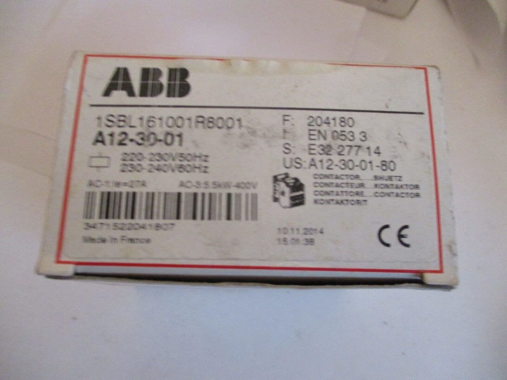 NEW ABB A9-30-01 230V 25A CONTACTOR 1SBL14001R8001