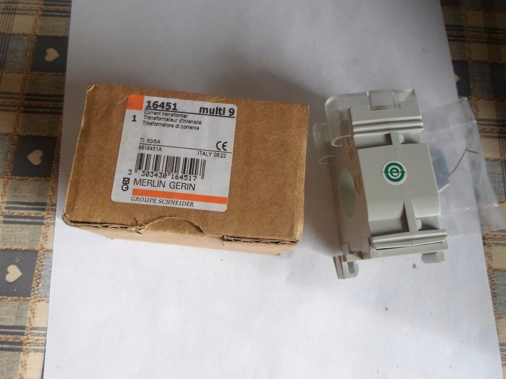 NEW MERLIN GERIN MULTI 9 16451 50/5A CURRENT TRANSFORMER