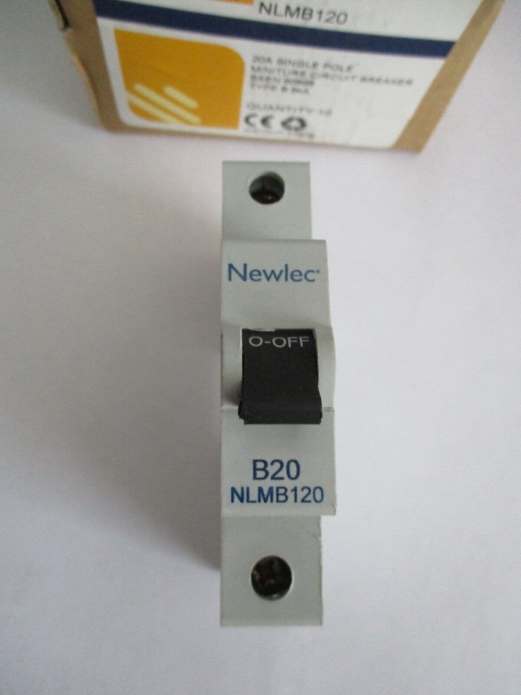 NEW NEWLEC B20 20 AMP 6KA NLMB120 SINGLE POLE MCB CIRCUIT BREAKER