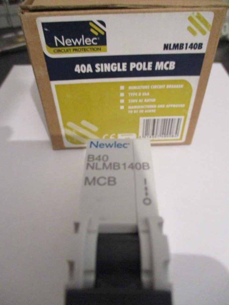 NEW NEWLEC B40 40 AMP NLMB140B 6KA SINGLE POLE MCB CIRCUIT BREAKER