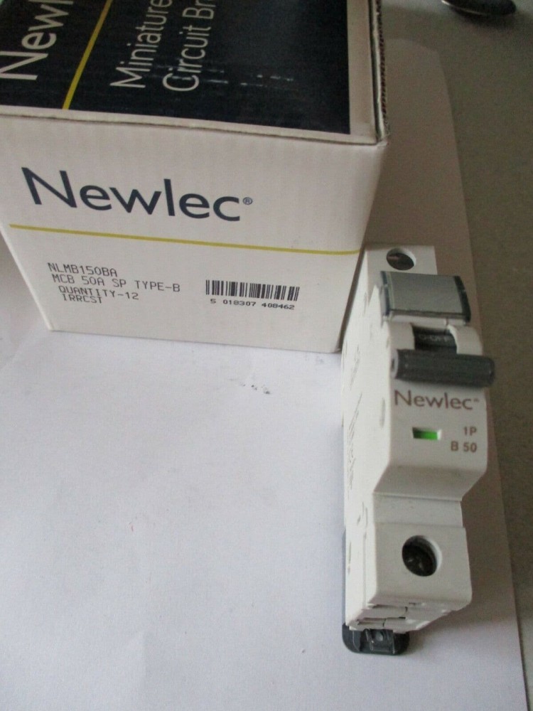 NEWLEC B50 50 AMP NLMB150BA SINGLE POLE MCB CIRCUIT BREAKER