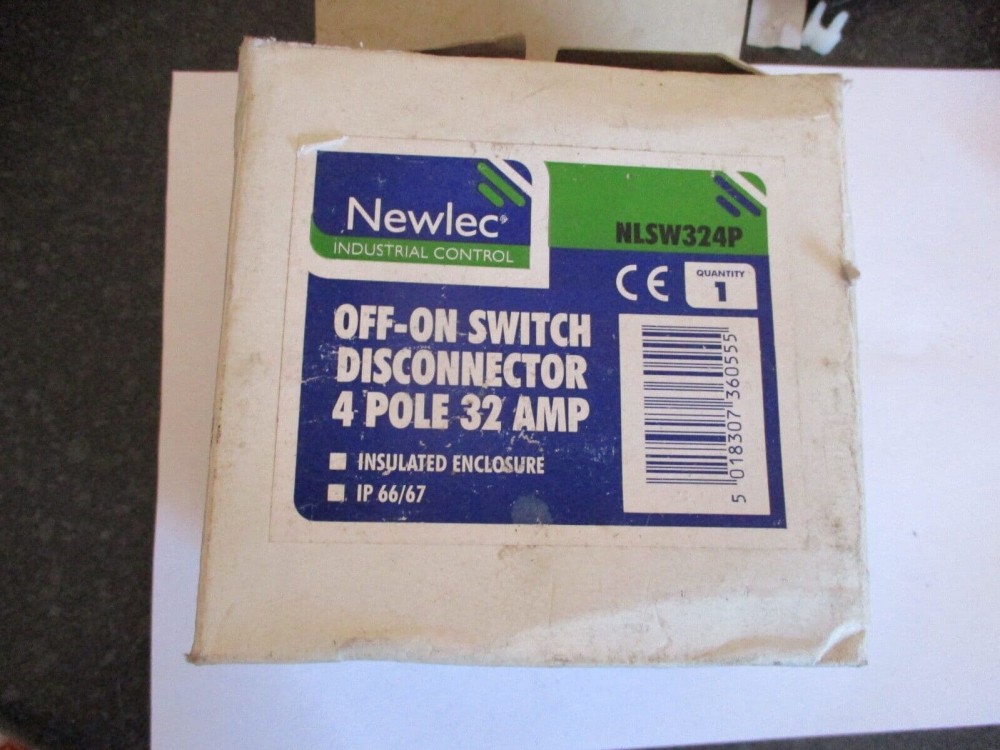 NEW NEWLEC OFF- ON SWITCH DISCONNECTOR 4 POLE 32 AMP NLSW324P