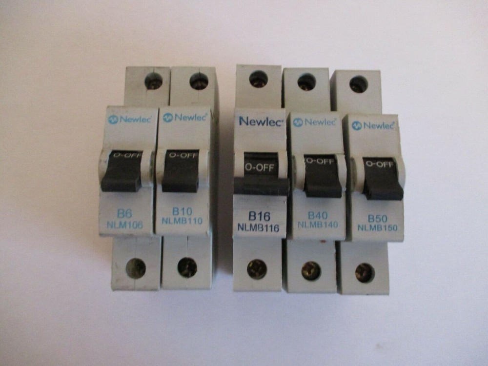 NEWLEC NLMB1 B6 B10 B16 B20 B32 B40 B50 6KA SINGLE POLE MCB CIRCUIT ...