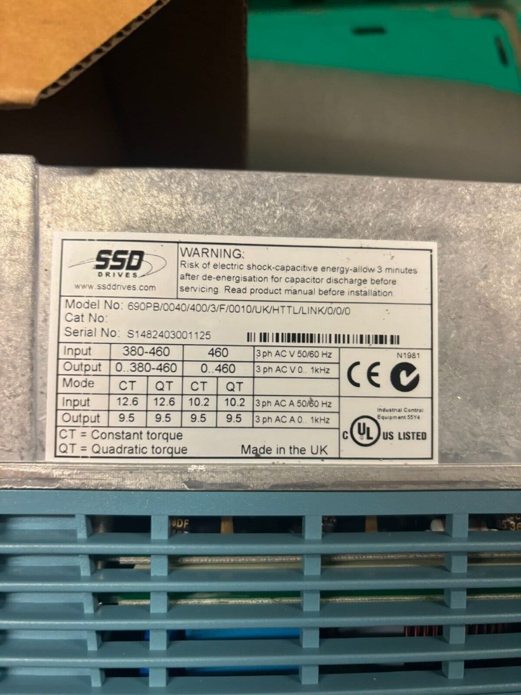 PARKER SSD DRIVES AC INTEGRATOR 690 690PB/0040400/3/F/0010/UKHTTL/LINK ...