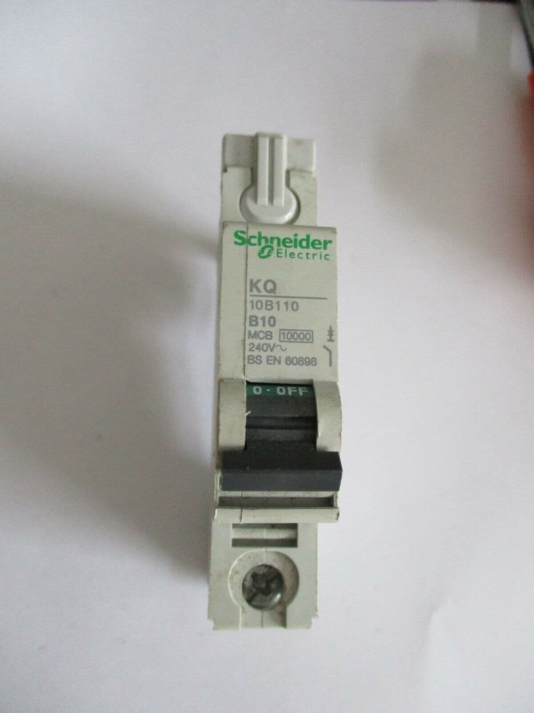 SCHNEIDER ELECTRIC KQ 10C110 C10 10 AMP 10 KA SINGLE POLE MCB CIRCUIT ...
