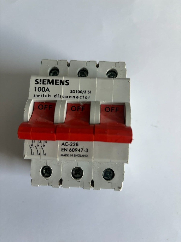 CRABTREE 100SW2 100 AMP MAIN SWITCH DISCONNECTOR AC22A BS 60947-3