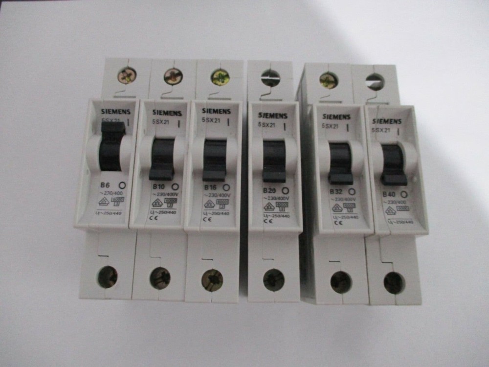 SIEMENS 5SX21 B6 B10 B16 B20 B32 B40 B50 6KA SINGLE POLE MCB CIRCUIT BREAKERS
