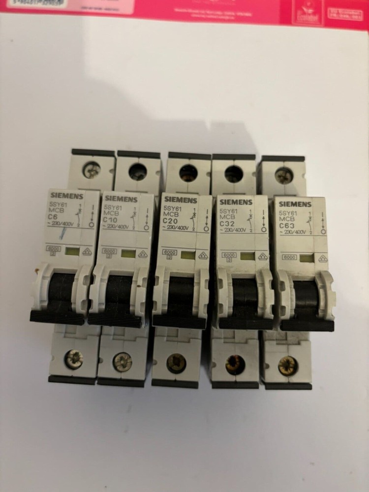 SIEMENS 5SX21 C1 C2 C3 C4 C6 C10 C16 C20 C32 C40 C50 C63 6KA SINGLE ...