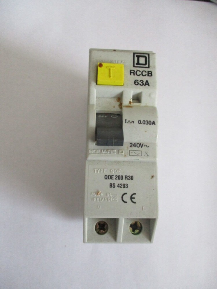 SQUARE D QOE 63A 63 AMP BSEN 60947-2 SINGLE POLE MCB CIRCUIT BREAKER