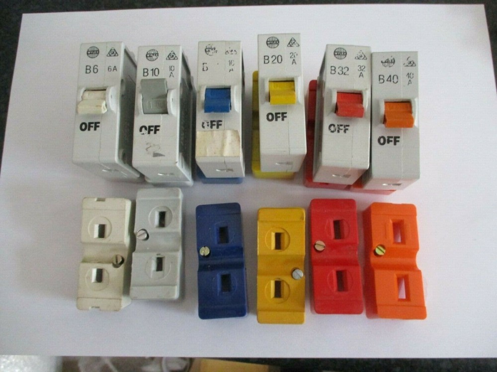 WYLEX ABB B6 B10 B16 B20 B32 B40 PLUG IN MCBS WITH / WITHOUT BASES BS 60898