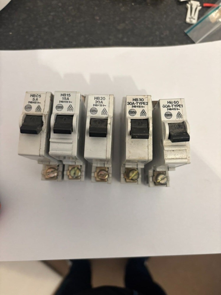 WYLEX HB RANGE 5 10 15 20 30 60 AMP TYPE 1 / 2 SINGLE POLE MCB CIRCUIT ...