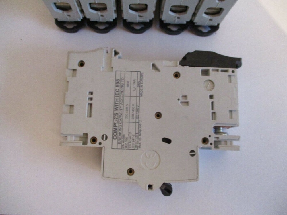 WYLEX NSB SERIES 2 NSB B6 B10 B16 B20 B32 B40 B50 6KA SINGLE POLE MCBS