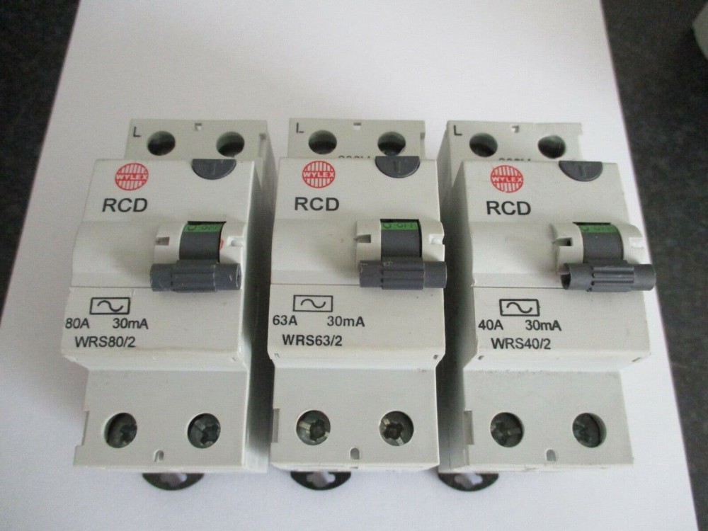 WYLEX WRS40/2 WRS63/2 WRS80/2 WRS100/2 30mA RCD CIRCUIT BREAKERS SERIES 2